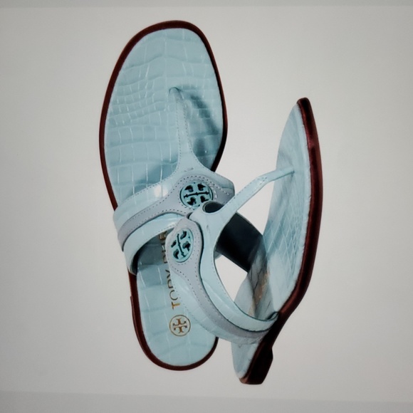 Tory Burch | Shoes | Tory Burch Baby Blue Thong Sandals Size 85 | Poshmark